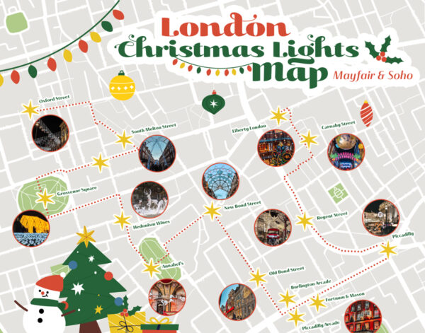 The Best FREE Walking Tour of London’s Christmas Lights; Explore ...